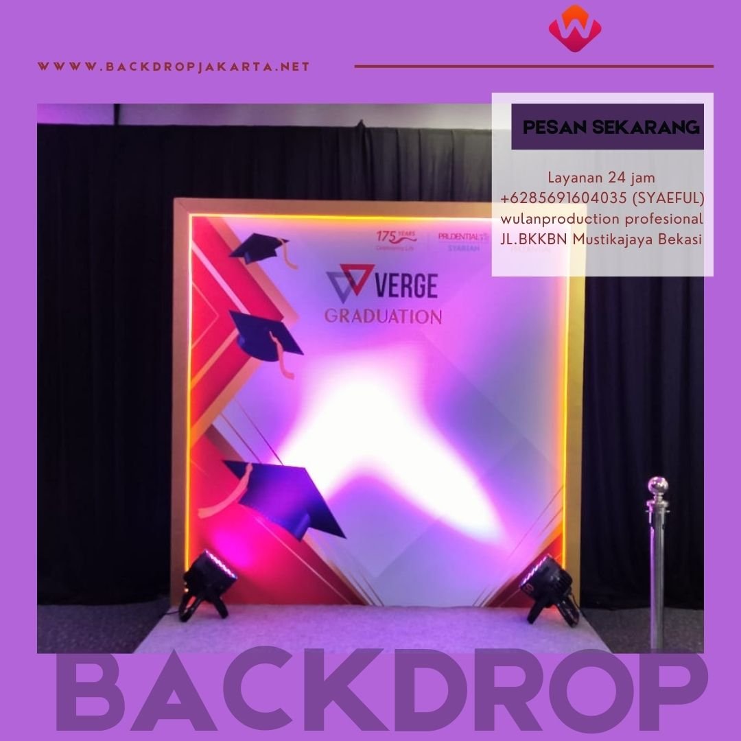 Sewa Backdrop Lengkap Lighting Dan Cetak Banner Bogor Barat