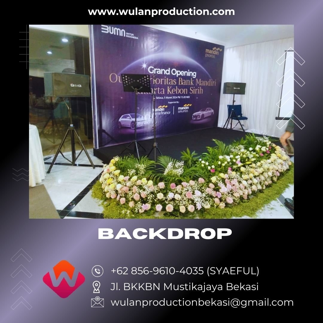 Menyewakan Backdrop Panggung Dan Mini garden Jakarta
