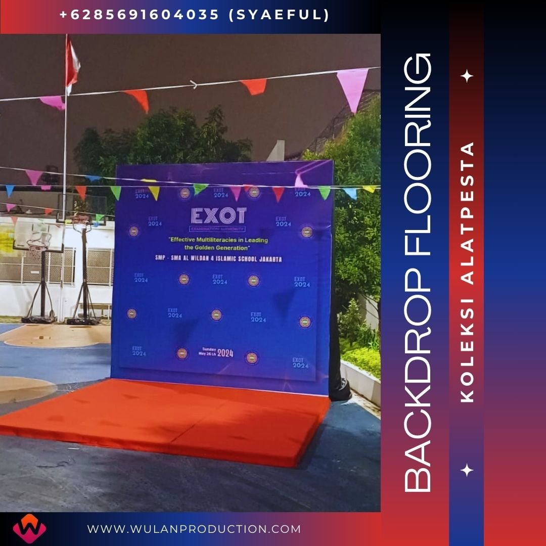 Sewa Backdrop Lengkap Flooring Area Cikarang