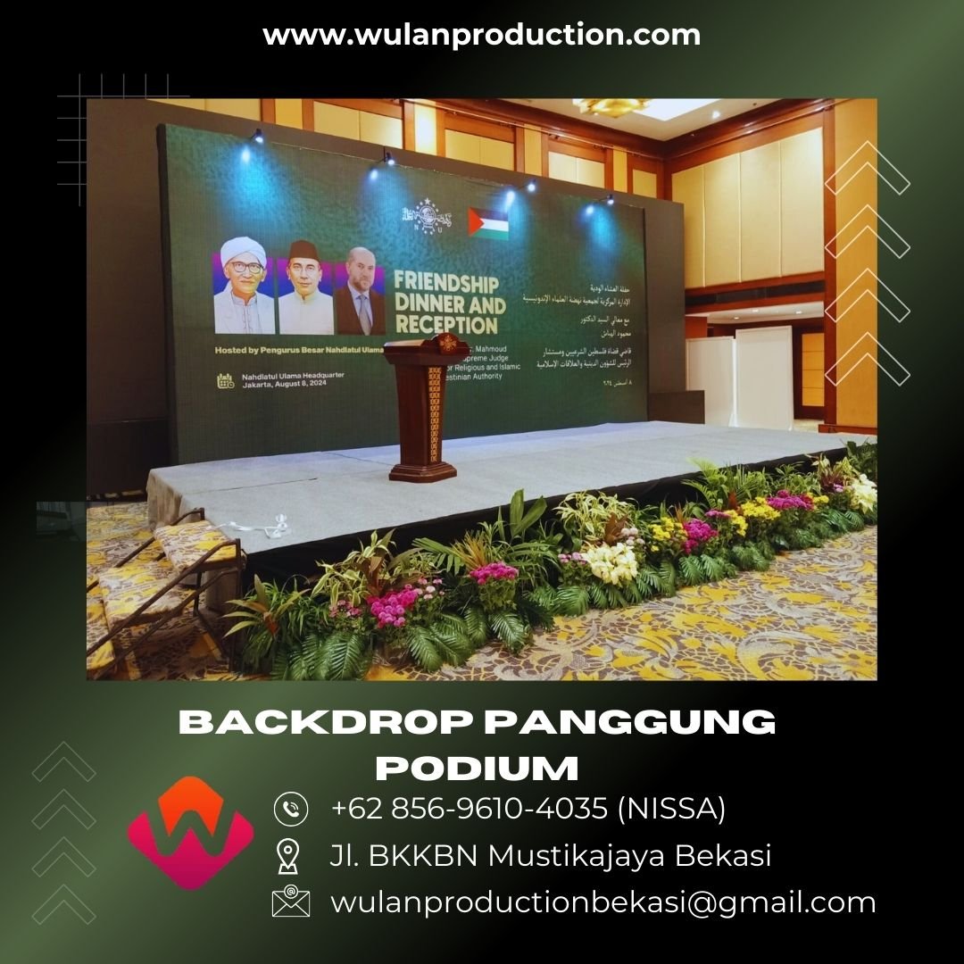 Sewa Panggung Backdrop Lighting dan Podium di Jakarta