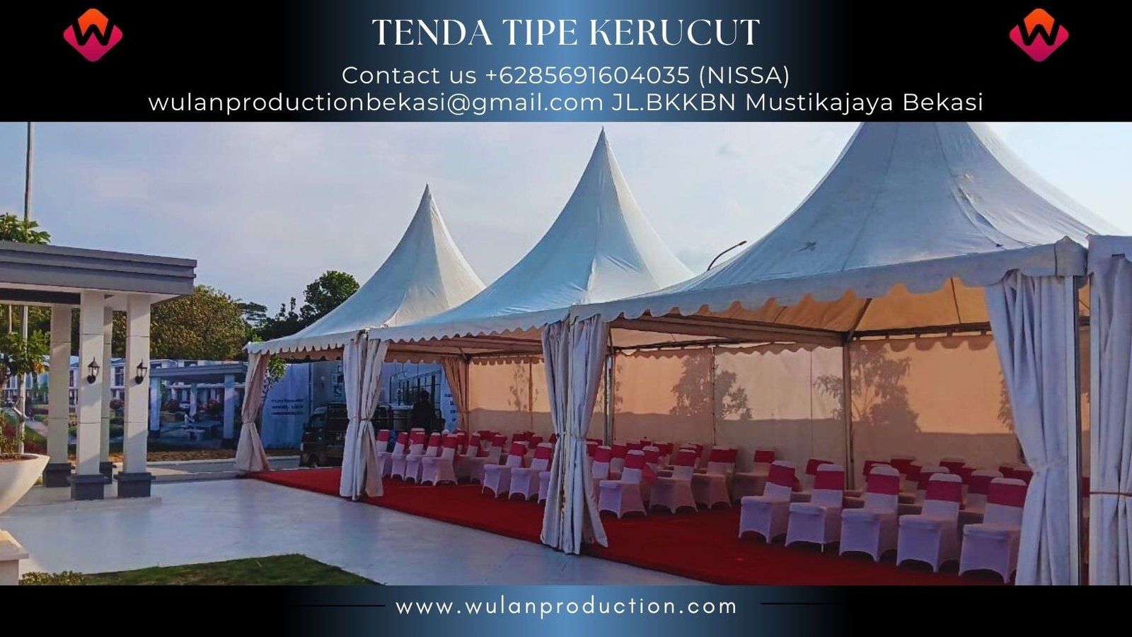 Sewa Tenda Type Atap Putih Kerucut Terdekat Jakarta