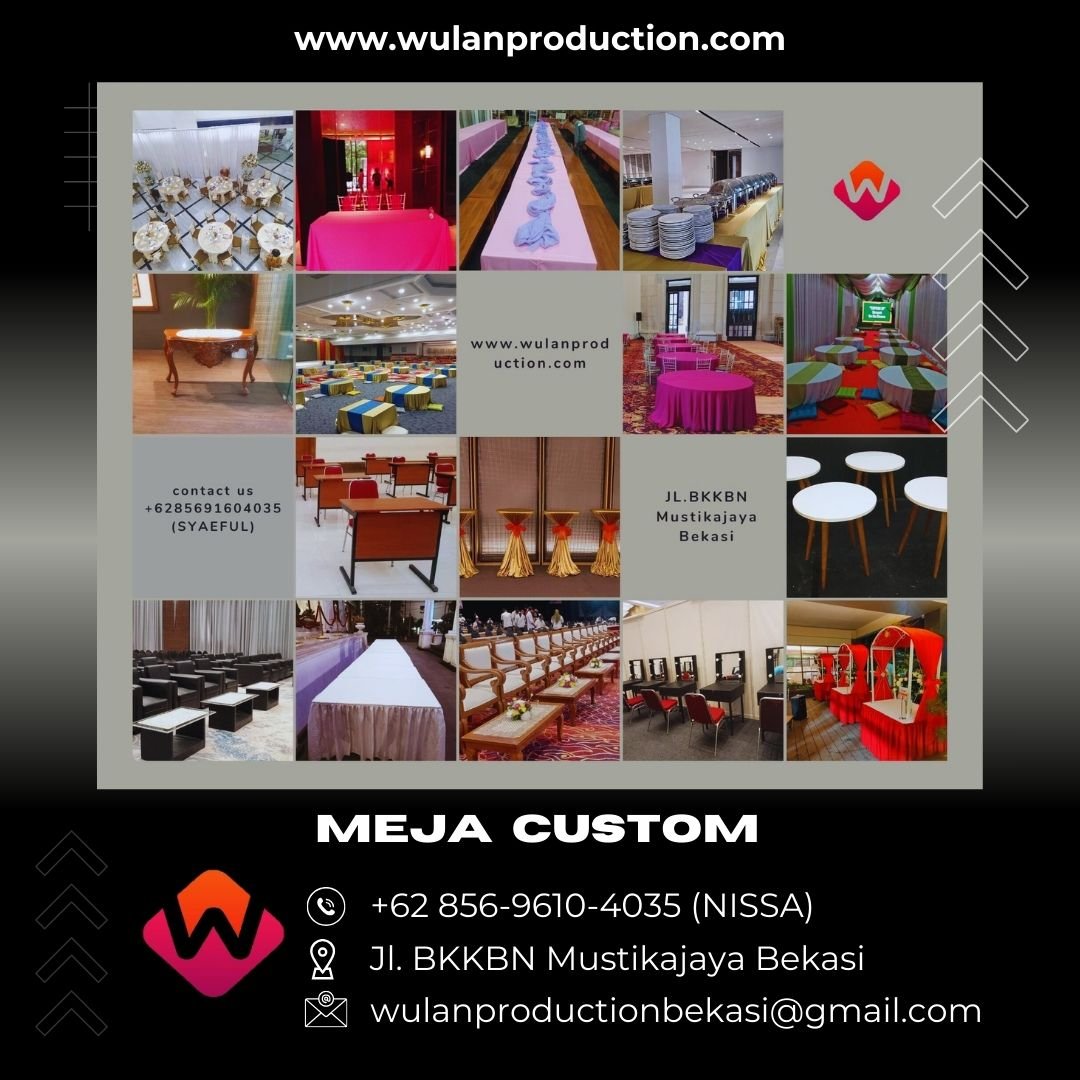 Sewa Meja Custom Dan Backdrop Custom Area Jakarta