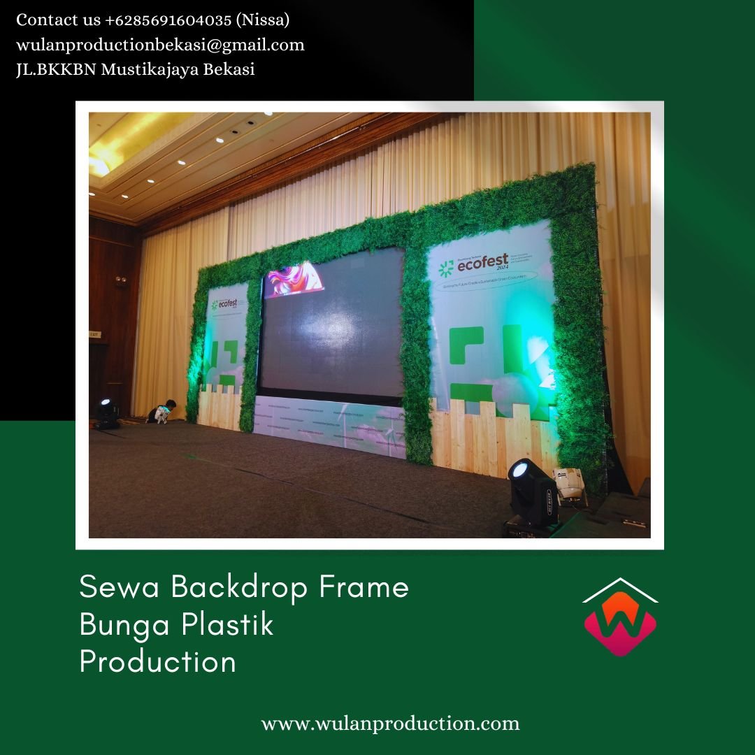 Sewa Backdrop Frame Bunga Plastik Event Hotel Four Season