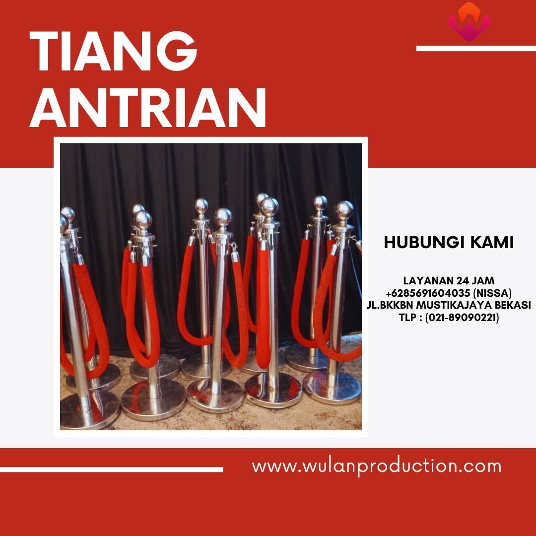 Jasa Sewa Tiang Antrian Stainless Silver Gold Dan Hitam