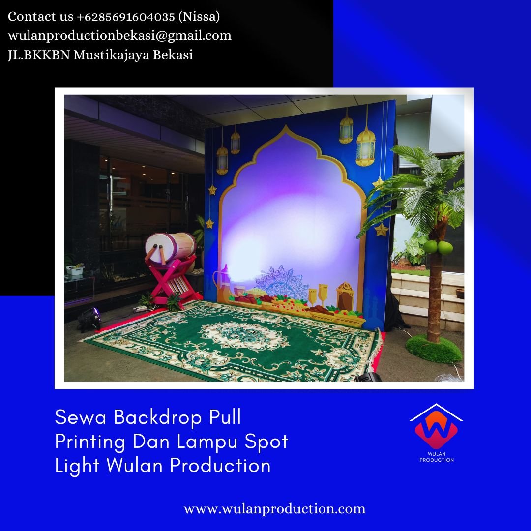 Rental Backdrop Full Printing Dan Lampu Spot Light di Jakarta