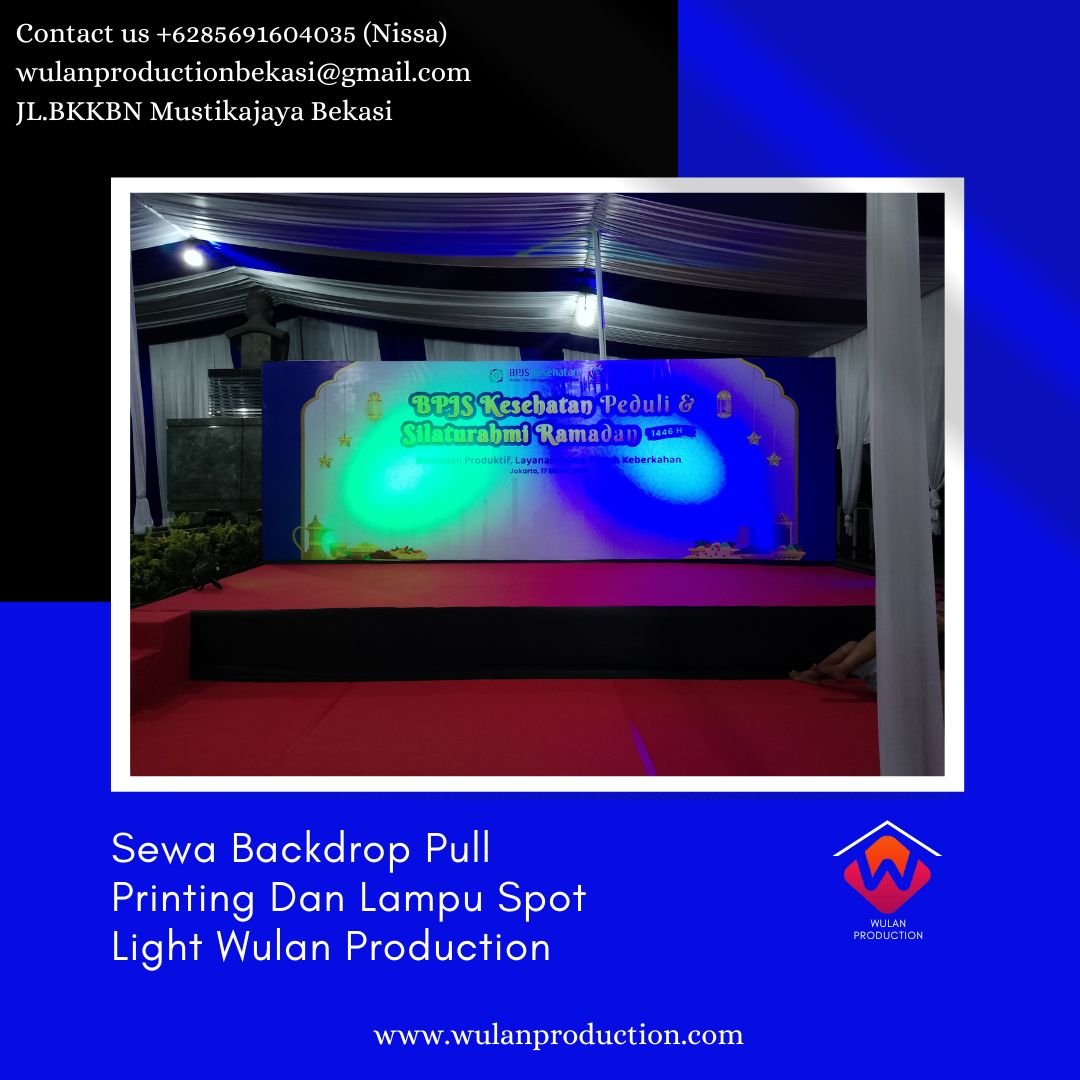 Rental Backdrop Full Printing Dan Lampu Spot Light di Jakarta