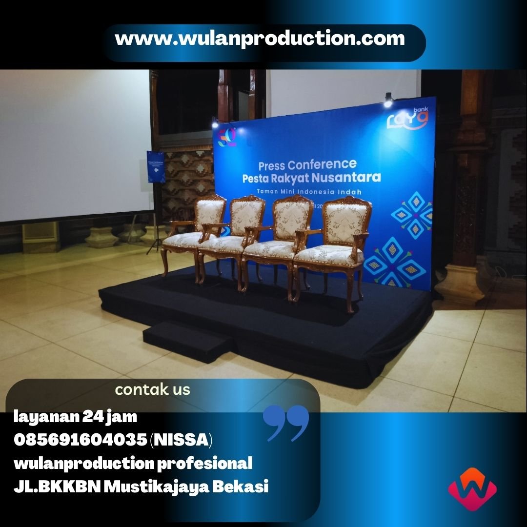 Rental Backdrop Panggung dan Arm Chairs Di Jakarta