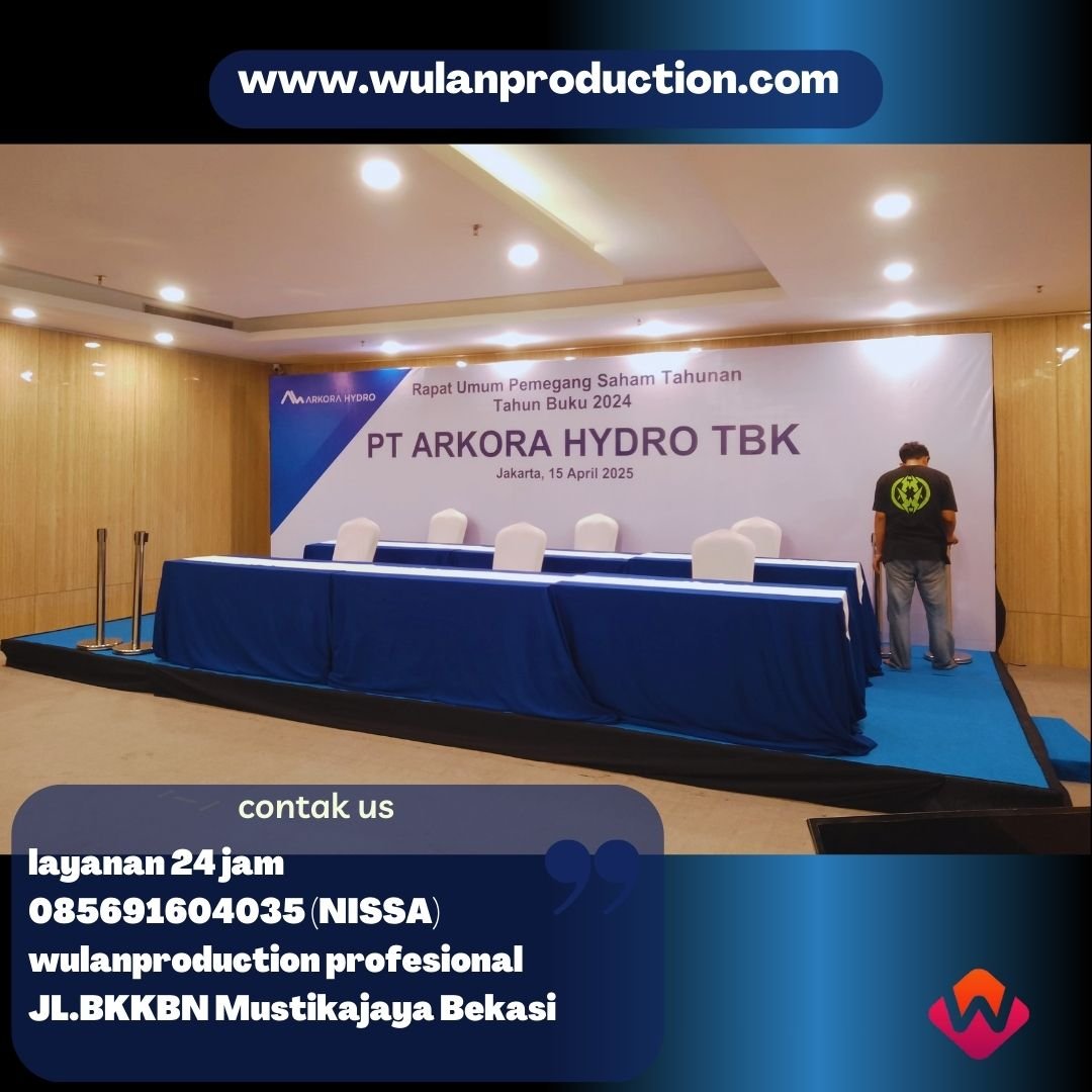 Sewa Panggung Stage Backdrop Dan Meja Cover Tebar Jakarta