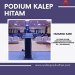 Sewa Podium Kalep Hitam Kerangka Stainless Area Jakarta