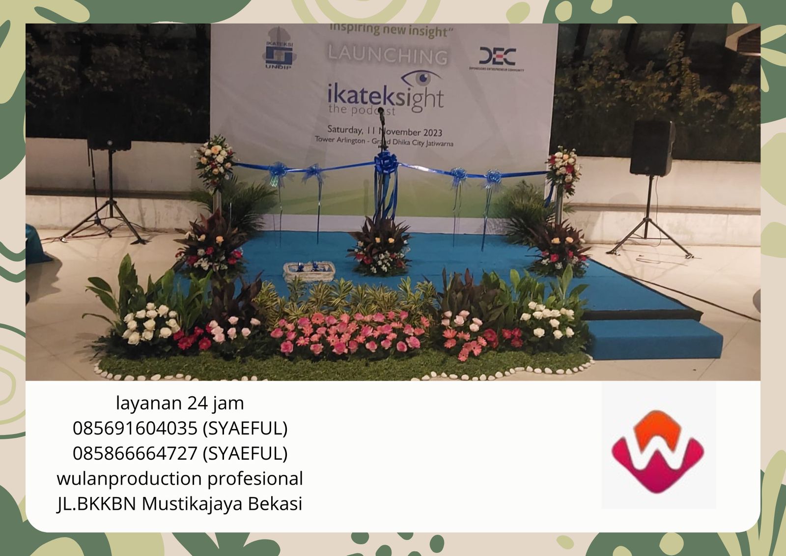 Jasa Dekorasi Bunga Taman Panggung di Jakarta