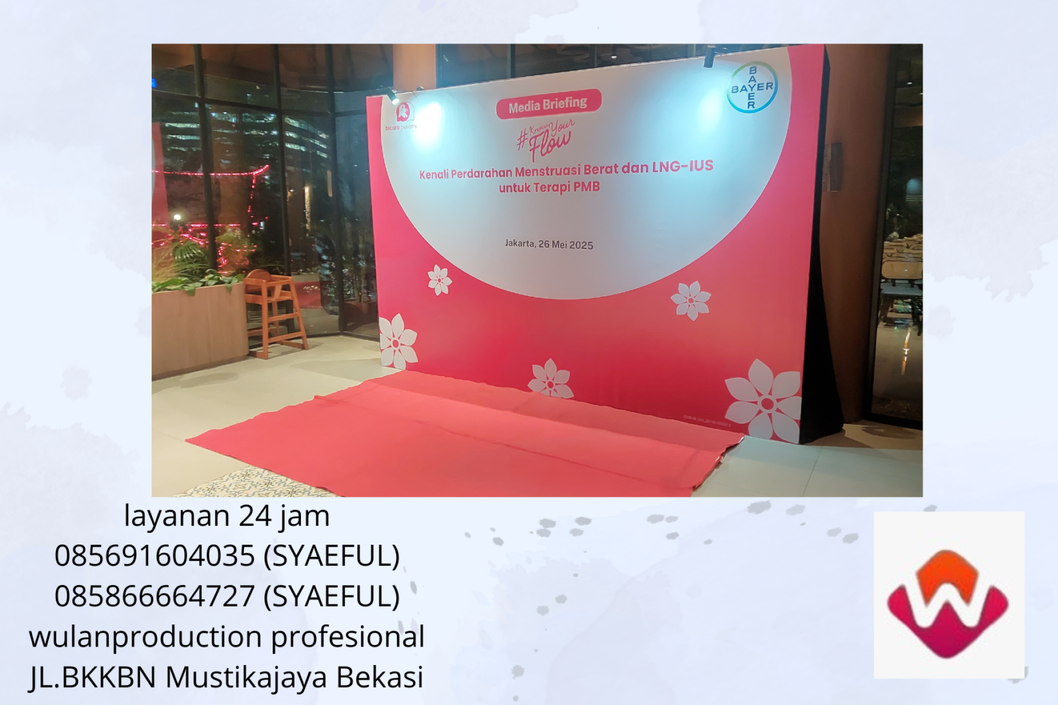 Sewa Backdrop Flooring Barikade,Podium Hpl Muara angke Jakarta