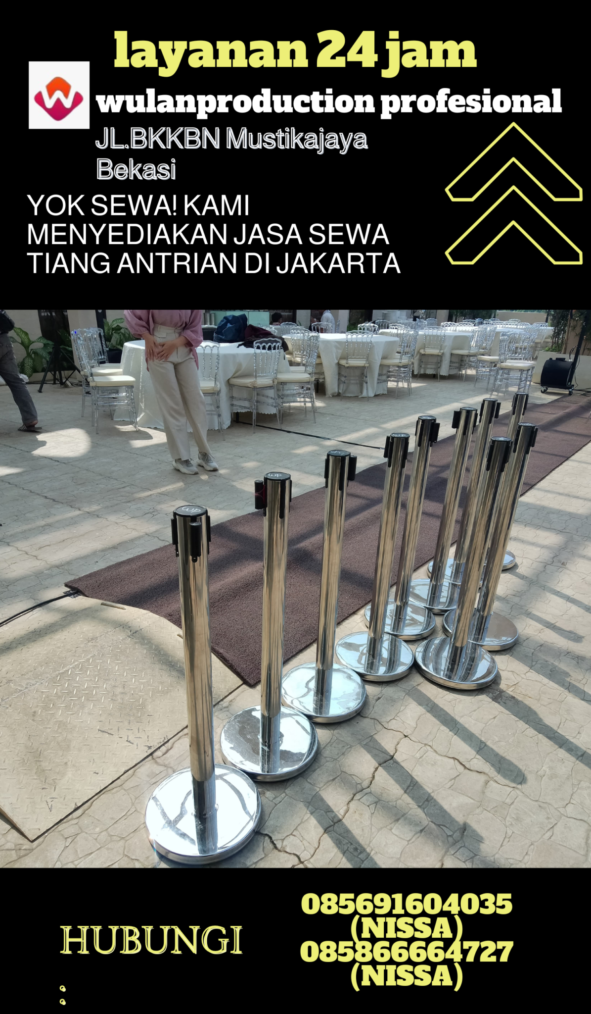 Rental Tiang Antrian Tali Merah Jakarta